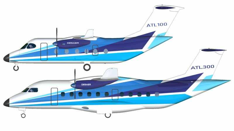 DESAER apresenta o ATL-300, turboélice para até 40 passageiros - Airway