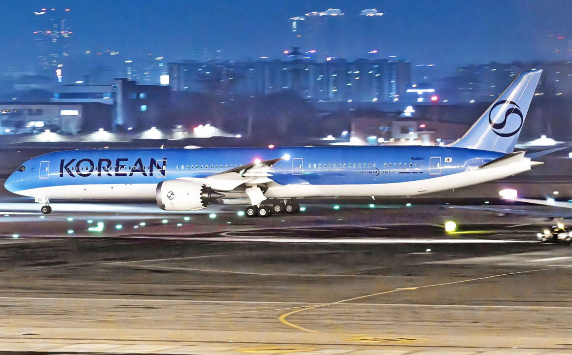 Boeing 787-10 é flagrado com nova pintura da Korean Air - Airway