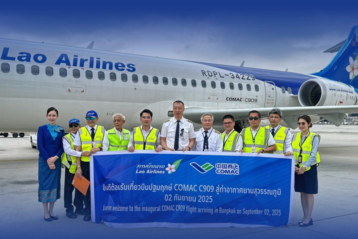 COMAC C909 faz estreia comercial na Tailândia com a Lao Airlines - Airway