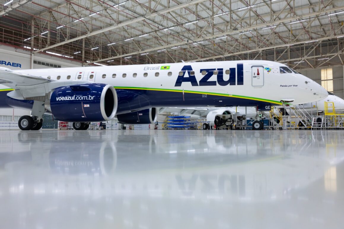 Azul recebe 13º Embraer 195-E2, o segundo da semana - Airway